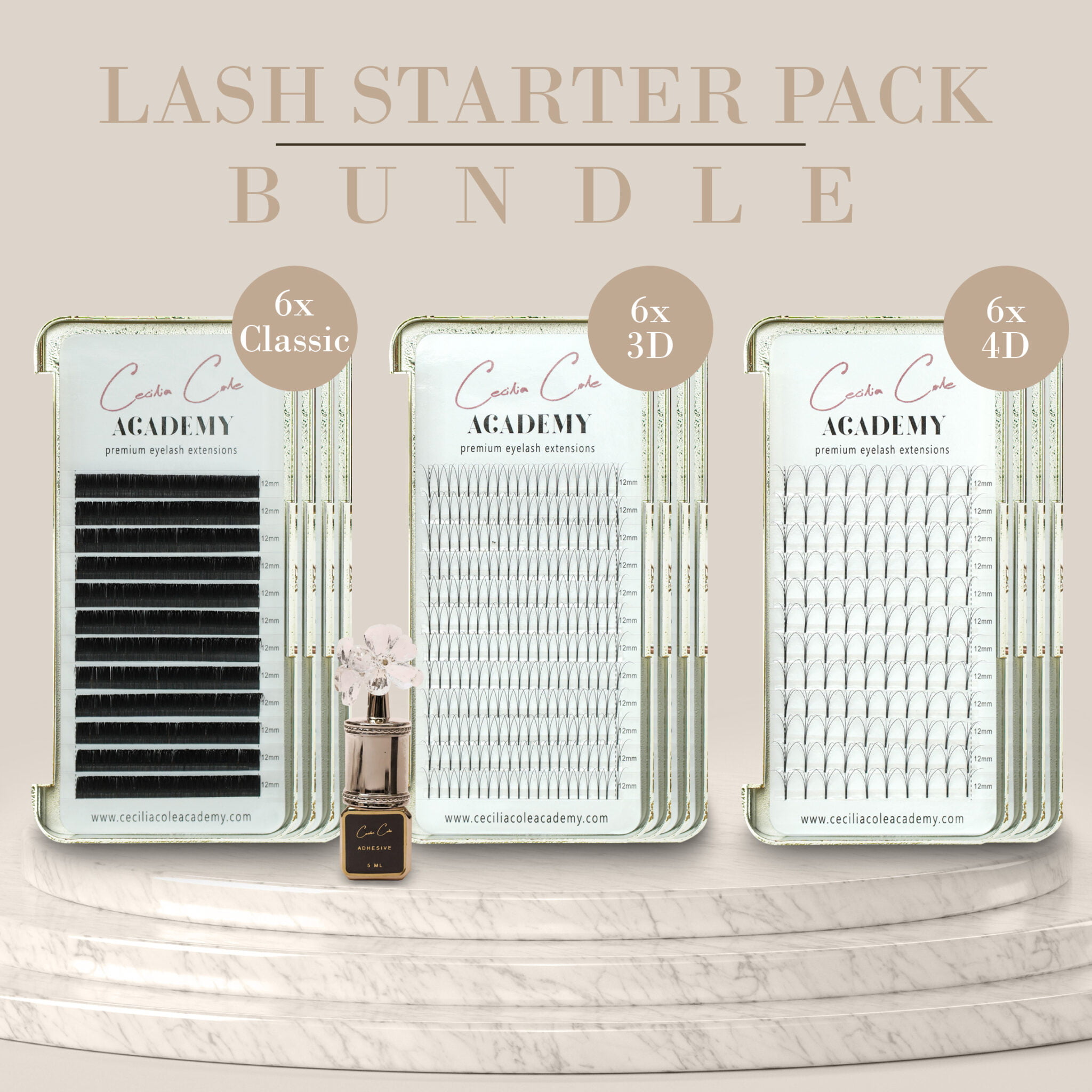 Lash Starter Pack - 18 Trays + Glue - Cecilia Cole Academy | Lash ...